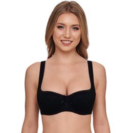 SuSa Damen Dirndl-BH &raquo;Wiesn Zauber&laquo; Soft-Cups, Spitze, mit B&uuml;gel, St&auml;bchen in der Seitennaht schwarz 95, Cup B Trachtenmode