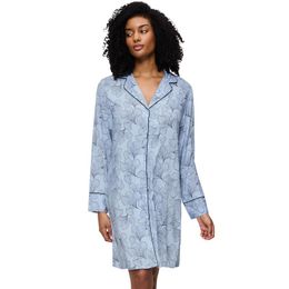 Triumph Damen Nachthemd &raquo;Boyfriend Fit NDW 03&laquo; bequem und stilvoll blau 36, N-Gr