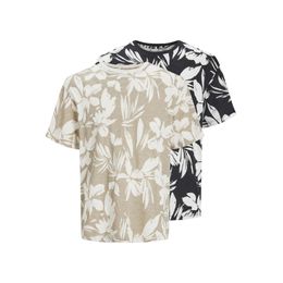 Jack & Jones JACK & JONES Shirt 'JJEJeff' male size XS Beige / Black / White