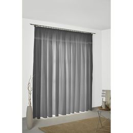 WIRTH Vorhang &raquo;Wiessee&laquo; Kr&auml;uselband 1 Stk. tlg. grau Jacquard, Baumwolle, Leinen, Modal 175cm, Kr&auml;uselband, 150cm