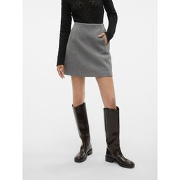 V&eacute;ro Moda Vero Moda Damen Minirock &raquo;VMFORTUNEALLISON HW SHORT SKIRT GA NOOS&laquo; Kunstfaser grau XL (42)