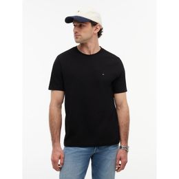 Tommy Hilfiger Herren T-Shirt &raquo;ESSENTIAL REGULAR FIT SOLID mit Stickerei&laquo; unifarben, casual, Baumwolle, Rundhals schwarz XL