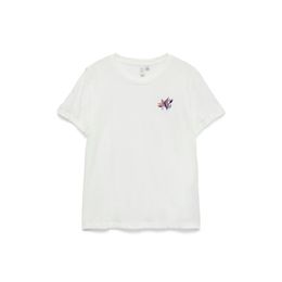 V&eacute;ro Moda Vero Moda Damen Kurzarmshirt &raquo;VMLILAH S/S O-NECK T-SHIRT JRS BTQ&laquo; Baumwolle, regular fit wei&szlig; XS