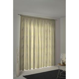 WIRTH Vorhang &raquo;Stuben&laquo; Kr&auml;uselband 1 Stk. tlg. gr&uuml;n Jacquard, Baumwolle, Polyester 175cm, Kr&auml;uselband, 132cm