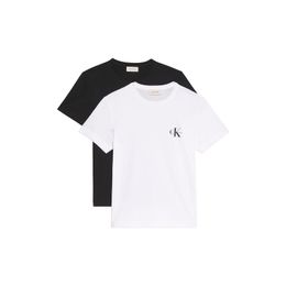 Calvin Klein Jeans Damen T-Shirt &raquo;MONOLOGO CN 2 PACK TEE&laquo; Packung, 2er-Pack, 2 Stk., Logoschriftzug schwarz L (42)