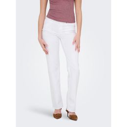 Only Damen Only Straight-Jeans &raquo;ONLBLUSH MID STRAIGHT DNM DOT NOOS&laquo; 5-Pocket Style wei&szlig; XL (42), L&auml;nge 30
