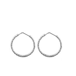 Firetti Damen Paar Creolen &raquo;Schmuck Geschenk Silber 925 Ohrschmuck Ohrringe gedrehte Optik&laquo; silber 30, Silber 925 (Sterlingsilber)