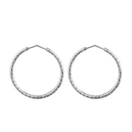Firetti Damen Paar Creolen &raquo;Schmuck Geschenk Silber 925 Ohrschmuck Ohrringe gedrehte Optik&laquo; silber 35, Silber 925 (Sterlingsilber)