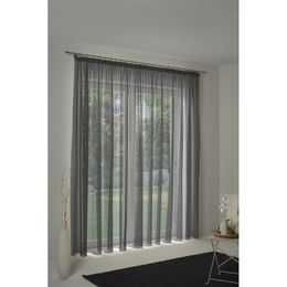 WIRTH Vorhang &raquo;LORCA&laquo; Kr&auml;uselband 1 Stk. tlg. schwarz Obermaterial: 66% Polyester, 34% Baumwolle 150cm, Kr&auml;uselband, 132cm