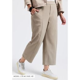 Street One Damen Street One 7/8-Hose mit Taschen und Gummizug grau 42, L&auml;nge 26
