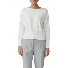 s.Oliver BLACK LABEL Damen s.Oliver BLACK LABEL Strickpullover mit Fledermaus&auml;rmeln wei&szlig; 44