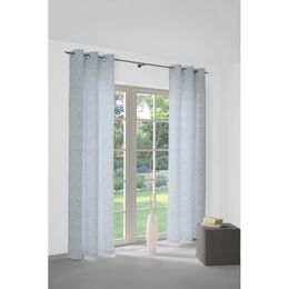 WIRTH Vorhang &raquo;Telfort&laquo; &Ouml;sen 1 Stk. tlg. blau Jacquard, Baumwolle, Polyester 145cm, &Ouml;sen, 132cm