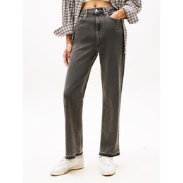 Tommy Jeans Damen Straight-Jeans &raquo;LAYLA HR SLIM STR CI4171&laquo; mit destroyed Detail am Beinabschluss 26, L&auml;nge 32
