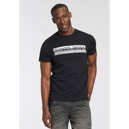 Bruno Banani Herren T-Shirt mit modischem Frontprint schwarz M (48/50)