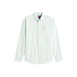 Tommy Jeans Button Up Shirt male size M Pastel green / White