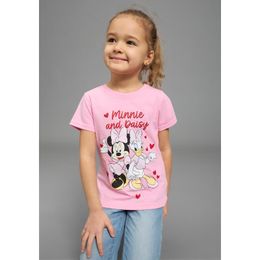 Kidsworld M&auml;dchen Kidsworld T-Shirt &raquo;MINNIE & DAISY - Disney Shirt&laquo; modischer Stil, Kurzarm, auch in gro&szlig;en Gr&ouml;&szlig;en, aus Baumwolle pink 128/134