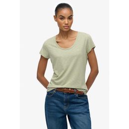 Superdry Damen T-Shirt &raquo;STUDIOS SCOOP NECK TEE&laquo; gr&uuml;n L