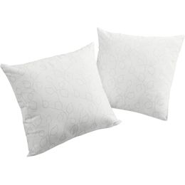WIRTH Dekokissen &raquo;Westport&laquo; wei&szlig; Obermaterial: 100% Polyester B/L: 50cm x 50cm, 2 Stk.