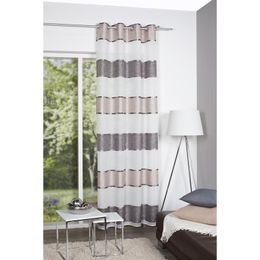 Home Wohnideen Vorhang &raquo;WALTER&laquo; &Ouml;sen 1 Stk. tlg. &Ouml;senschal WALTER Querstreifen grau Polyester 145cm, &Ouml;sen, 140cm