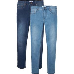 bonprix Herren bonprix Slim-fit-Jeans Packung, 2 5-Pocket-Form, super bequeme Stretchqualit&auml;t 56, N-Gr