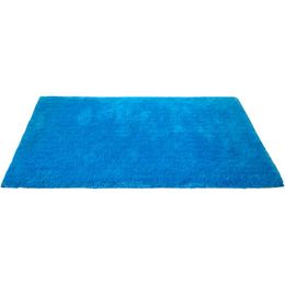 Dyckhoff Badematte &raquo;Siena&laquo; H&ouml;he 30 mm rutschhemmend beschichtet fu&szlig;bodenheizungsgeeignet blau Polyester rechteckig (55cm x 65cm ) WC-Vorleger rechteckig ohne 