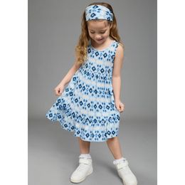 Kangaroos M&auml;dchen Kangaroos Kleid & Haarband &raquo; 2tlg Set: Kleid+Haarband&laquo; Set, 2, 2 tlg. aus Jersey, bedruckte Optik, aus Viskosemischung 92/98