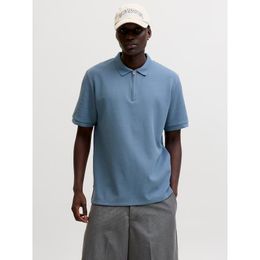 Jack & Jones Jack & Jones Herren Poloshirt &raquo;JJEAUSTIN ZIP POLO SS NOOS&laquo; mit Polokragen blau S