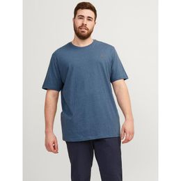 Jack & Jones PlusSize Jack & Jones Plussize Herren Jack & Jones PlusSize T-Shirt &raquo;JJEPAULOS TEE SS CREW NECK NOOS PLS&laquo; mit Logo Stickerei blau 6XL