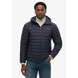 Superdry Herren Steppjacke &raquo;Hooded Fuji Lite Jacket&laquo; mit Kapuze slim fit Form, mit Kapuze blau L