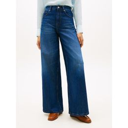 Tommy Hilfiger Damen Weite Jeans &raquo;DNM NEW DOREEN 70'S WIDE LEG HW&laquo; Baumwolle, l&auml;ssig geschnitten, wide fit, high waist 27, L&auml;nge 32