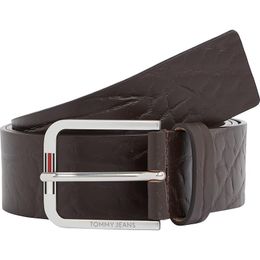 Tommy Jeans Herren Lederg&uuml;rtel &raquo;TJM AUSTIN 4.0 cm breit&laquo; Gr&ouml;&szlig;enverstellbar braun 105