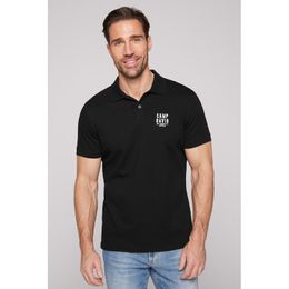 CAMP DAVID Herren CAMP DAVID Poloshirt mit kleiner Logo-Stickerei auf Brusth&ouml;he schwarz M