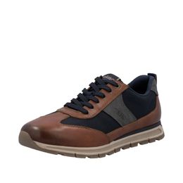 Rieker Herren Sneaker Schn&uuml;rschuh, Halbschuh, Casual-Sneaker mit gep. Schaftrand braun 43