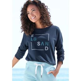 ELBSAND Damen Langarmshirt &raquo;Iruna&laquo; mit Frontdruck, Longsleeve, lockerer Schnitt XL (42)