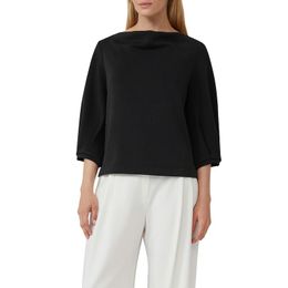 s.Oliver BLACK LABEL Damen s.Oliver BLACK LABEL Sweatshirt, mit Wasserfall Ausschnitt schwarz 36