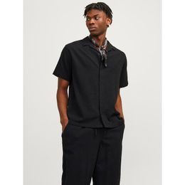 Jack & Jones Jack & Jones Herren Kurzarmhemd &raquo;JORLUKE CRINKLE RESORT SHIRT SS SN&laquo; schwarz M, N-Gr