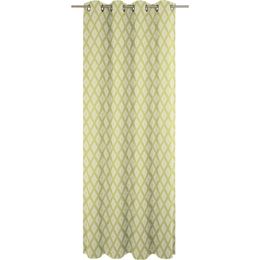 Adam Vorhang &raquo;Maroccan Shiraz Light&laquo; &Ouml;sen 1 Stk. tlg. aus 100% Bio-Baumwolle gr&uuml;n Jacquard, Baumwolle (Bio-Baumwolle) 245cm, &Ouml;sen, 145cm