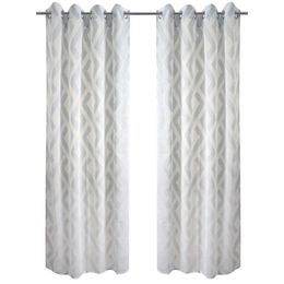 Bruno Banani Gardine &raquo;Lynn&laquo; &Ouml;sen 1 Stk. tlg. sch&ouml;ner Schal, Scherli, zeitlos und modern grau Scherli, Polyester 145cm, &Ouml;sen, 140cm