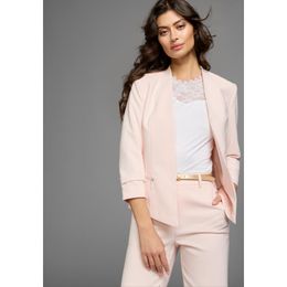 Laura Scott Damen Kurzblazer mit sportiven Rei&szlig;verschlusstaschen rosa 42