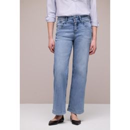 Street One Damen Street One High-waist-Jeans &raquo;Style Emee&laquo; mit weitem Bein und Viskose mit Stretch 29, L&auml;nge 26