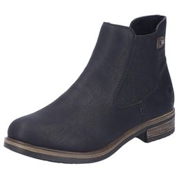 Rieker Damen Chelseaboots , Schlupfboots, Stiefelette, Blockabsatz, mit w&auml;rmendem Textilfutter schwarz 36