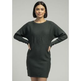 Laura Scott Damen Strickkleid mit Fledermaus&auml;rmeln und Rippstrick - NEUE KOLLEKTION blau 40, N-Gr