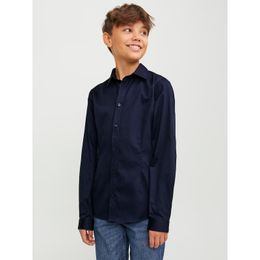 Jack & Jones Jack & Jones Junior Jungen Langarmhemd &raquo;JPRPARMA cool, elastisch, kombinierbar&laquo; Baumwollmischung, regular fit blau 140, N-Gr