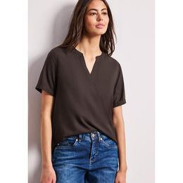 Street One Damen Street One Schlupfbluse Leicht abgerundeter Saum, &Auml;rmelaufschlag 36