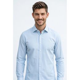 OLYMP Herren OLYMP Langarmhemd &raquo;Luxor&laquo; Businesshemd, modern fit, New-Kentkragen blau 39, N-Gr