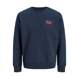 Jack & Jones Jack & Jones Herren Sweatshirt &raquo;JJRUSH SWEAT CREW NECK&laquo;, Baumwollmischung, regular fit blau M