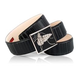 Anthoni Crown Damen Lederg&uuml;rtel schwarz 110