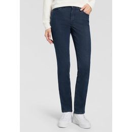 MAC Damen MAC Straight-Jeans &raquo;MACMELANIE&laquo; Sportives Naht-Detail am Tascheneingriff blau 34, L&auml;nge 30