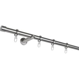 mydeco Gardinenstange &raquo;Cap&laquo; &Oslash; 20 mm 1 l&auml;ufig-l&auml;ufig Fixma&szlig; silber Aluminium B/L: 160cm &Oslash; 20mm, 1 l&auml;ufig