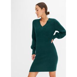 bonprix Damen bonprix Strickkleid &raquo;Strickkleid&laquo; f&uuml;r besondere Anl&auml;sse, elastisches Material, Loose Fit gr&uuml;n 44/46 (L), N-Gr